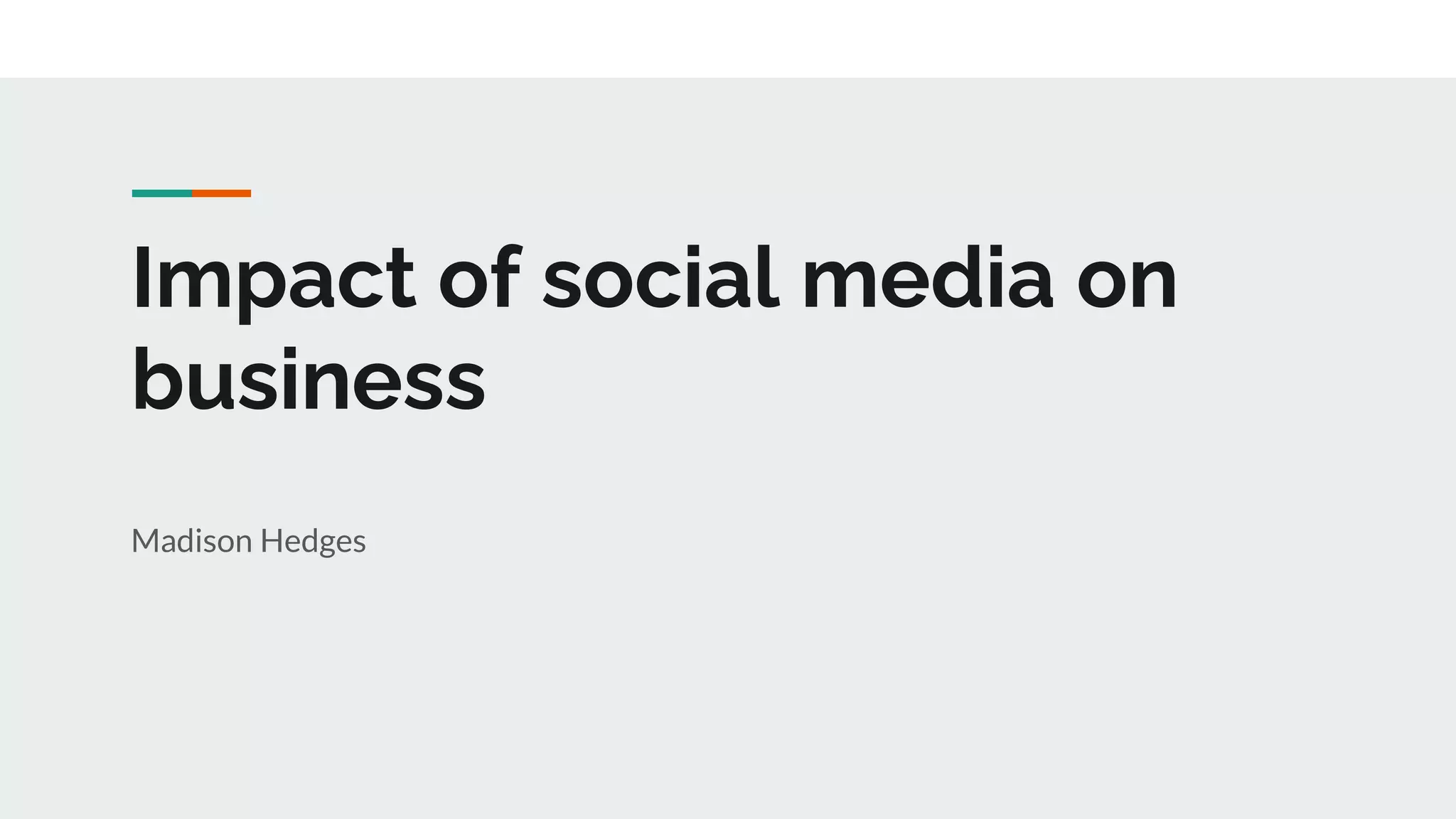 Impact of Social Media on Businesses. | PPTX