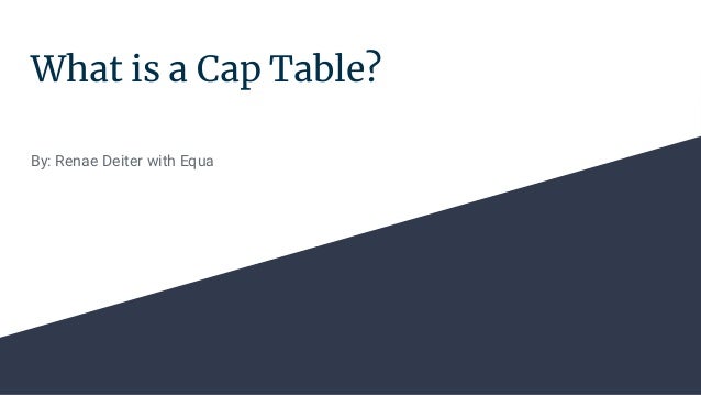 What is a Cap Table? | PPT