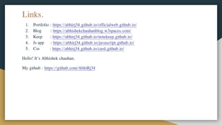 Abhishek chaughan | PPT