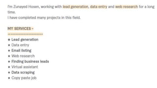 business leads finding, data entry and lead generation | PPT