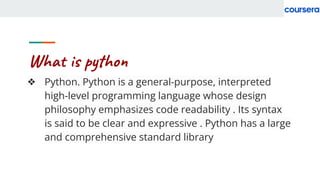 THE ULTIMATE GUIDE ON PYTHON | PPT | Free Download