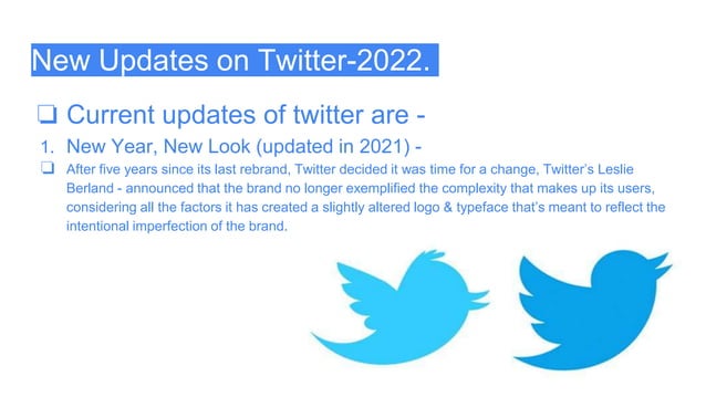 Twitter new updates 2022. | PPT
