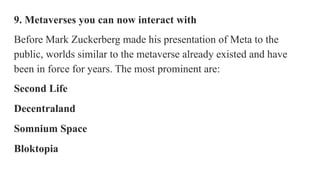 Metaverse and its Benefits | PDF