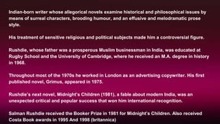 Fiction, Politics, Magic in Midnight's Children | PPT