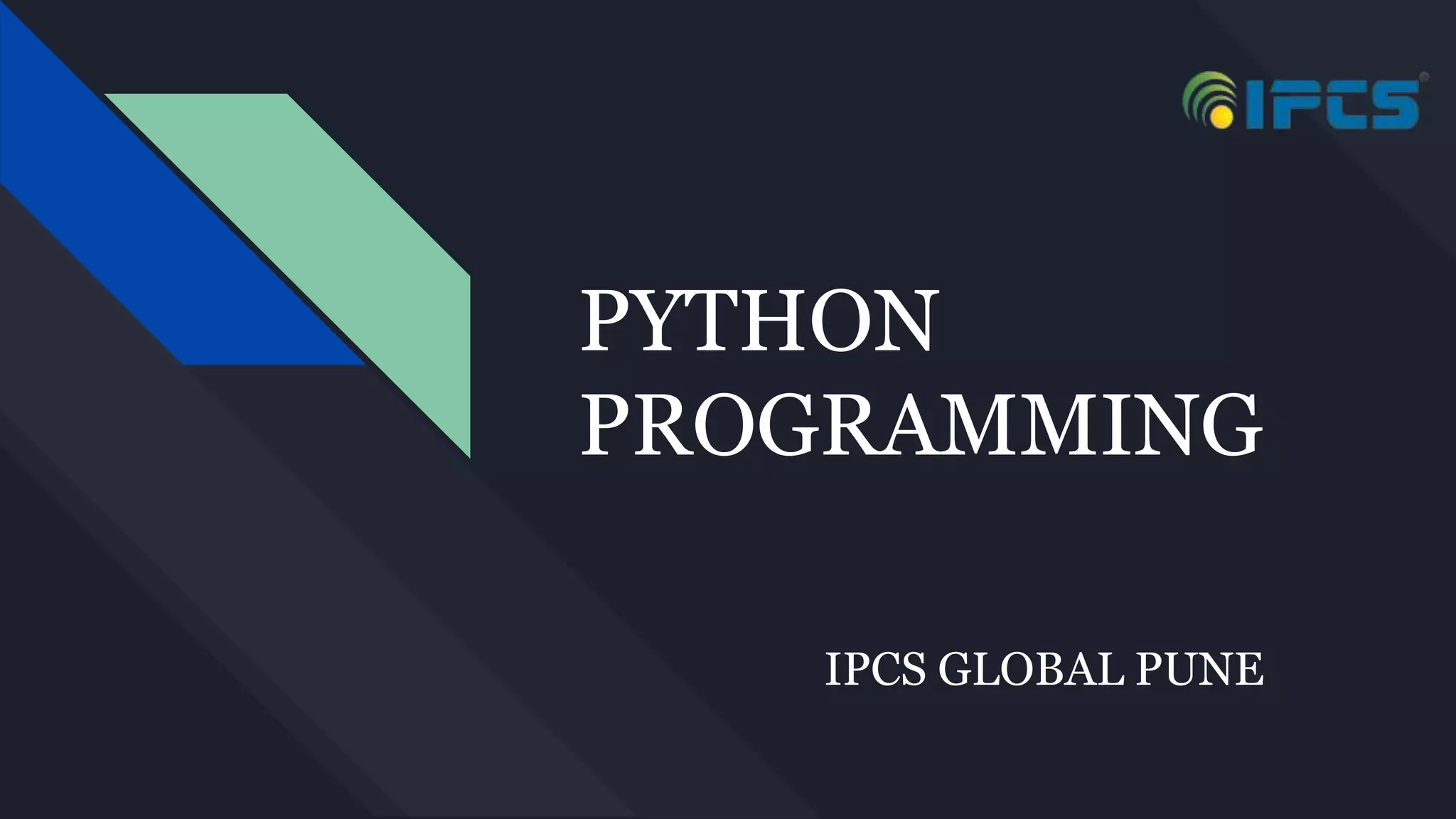 PYTHON COURSE IN PUNE | PPT