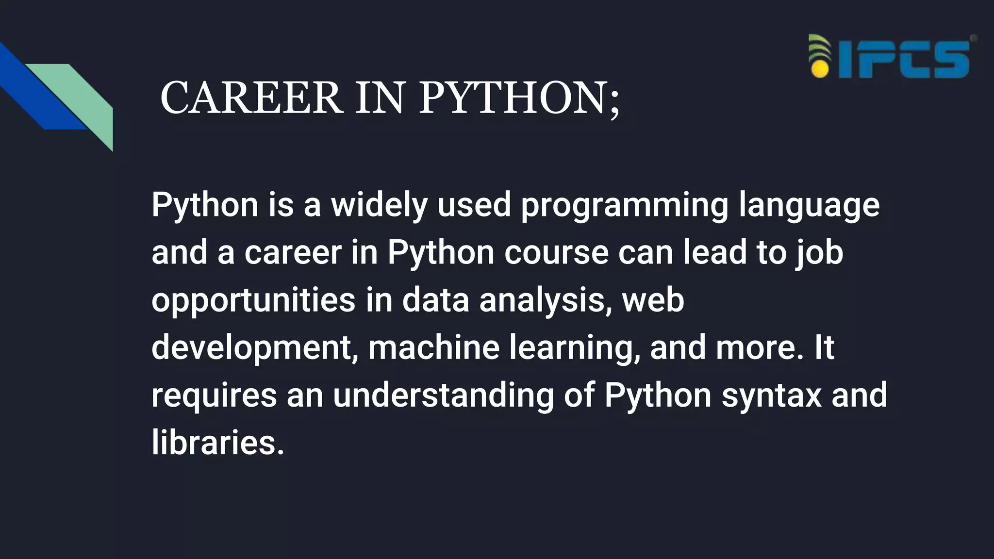 PYTHON COURSE IN PUNE | PPT