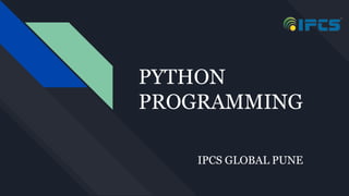 PYTHON COURSE IN PUNE | PPT