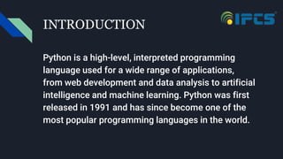 PYTHON COURSE IN PUNE | PPT