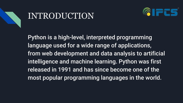 PYTHON COURSE IN PUNE | PPT