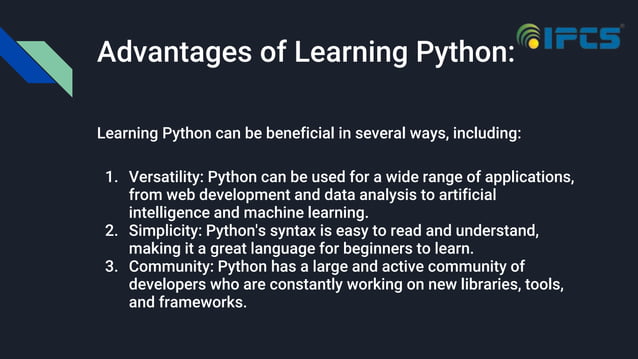 PYTHON COURSE IN PUNE | PPT