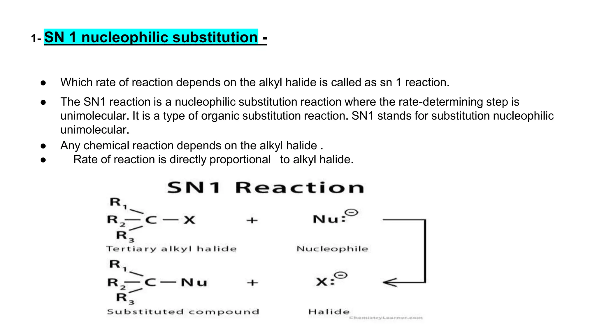 Nucleophilic substitution type ( Sn1&sn2) mechanism difference between Sn1& sn2' | PPTX ...