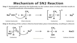 Nucleophilic substitution type ( Sn1&sn2) mechanism difference between Sn1& sn2' | PPTX