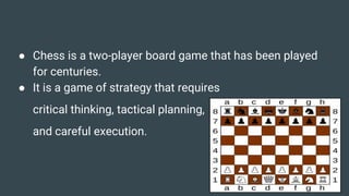 chess | PPTX | Board Games and Puzzles | Games and Puzzles