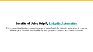 How to Use Dripify Linkedin Automation Tool | PPT