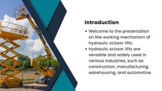 Working Machanism of Hydraulic Scissor Lift | PPTX