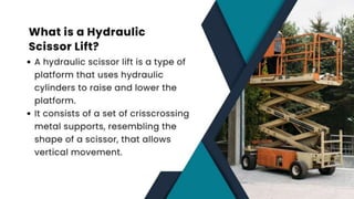 Working Machanism of Hydraulic Scissor Lift | PPTX