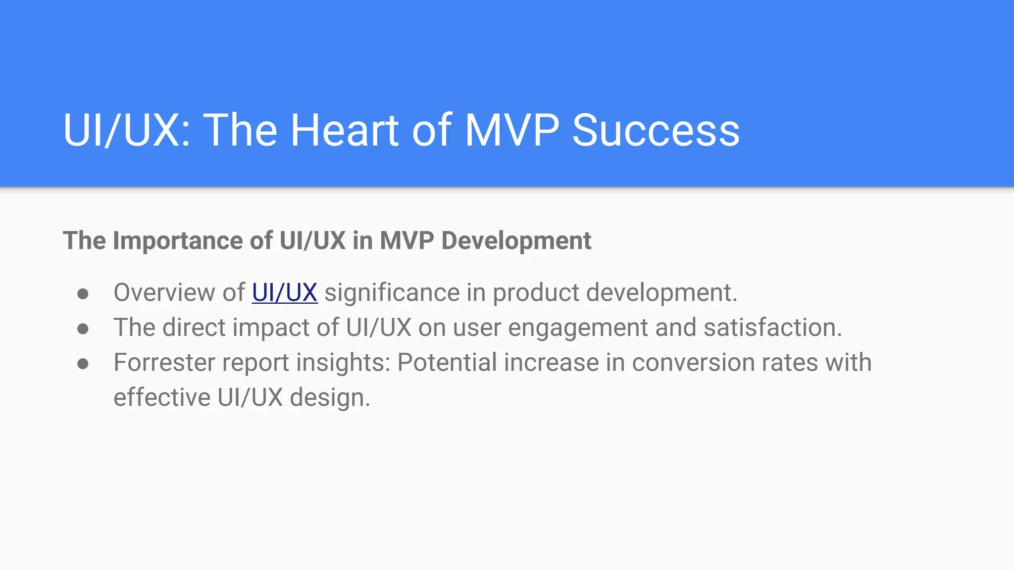 UI/UX IN MVP DEVELOPMENT: CRAFTING COMPELLING EXPERIENCES | PPT