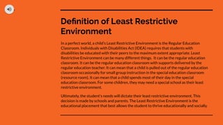 Least Restrictive Environment Presentation | PDF