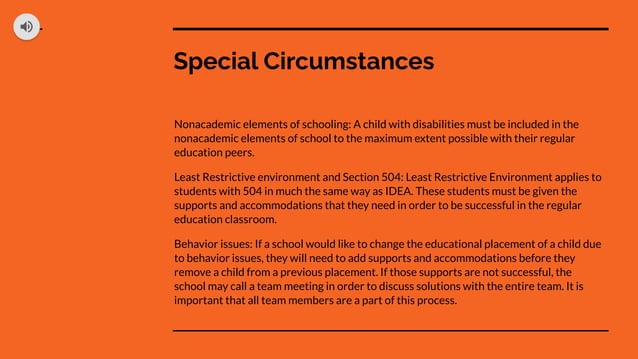 Least Restrictive Environment Presentation | PDF | Special Education ...