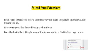 Types of Google ads extenstion | PPT