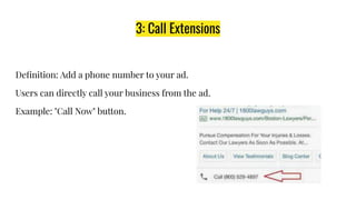Types of Google ads extenstion | PDF