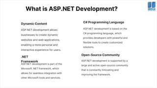 ASP.NET development company, offering an expansive range of professional services | PPT