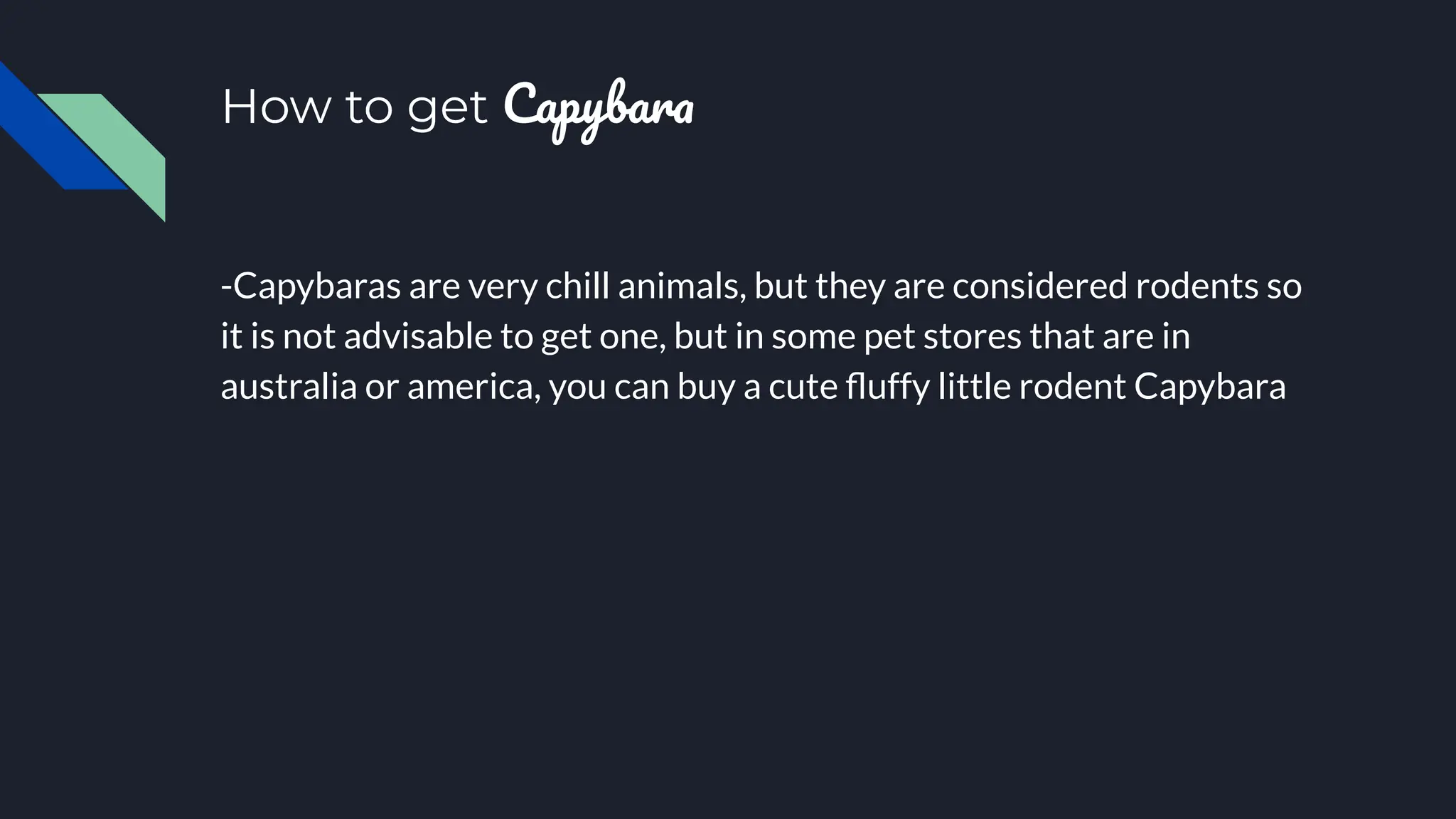 Presentation about Capybara :) | PDF