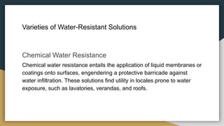 Water-Resistant Solutions and Tile Proficiency: An Exhaustive Manual | PDF