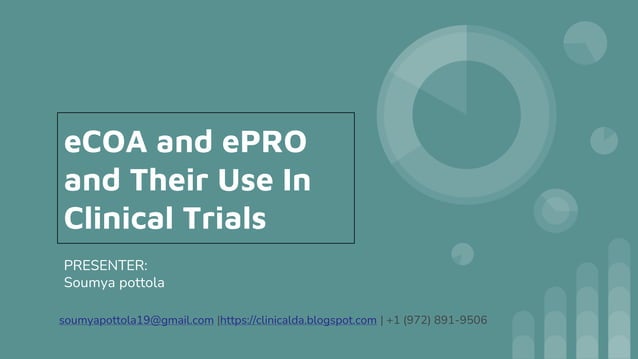 eCOA and ePRO and their use in Clinical trials | PPT