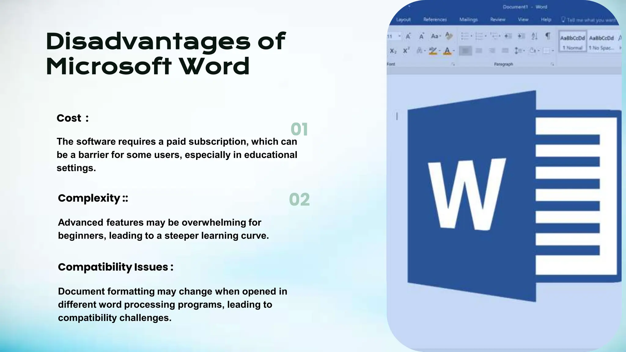 Word: Doc creation & editing. PPT: Slides & visuals. | PPTX
