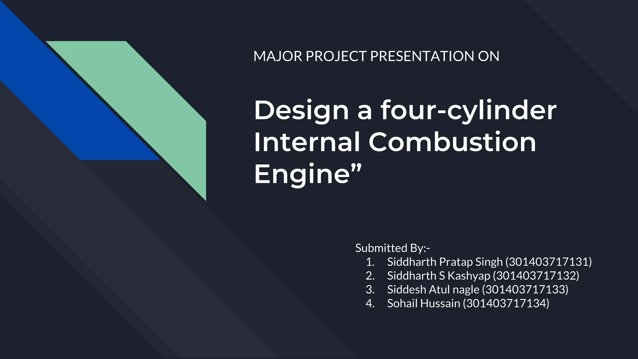 design a four cylinder internal combustion engine | PPTX | Chemistry ...