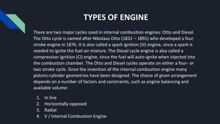 design a four cylinder internal combustion engine | PPTX