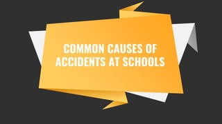 Community Nursing Science/ common causes of accidents in School | PPSX