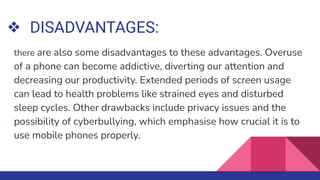 advantages disadavantages of mobilephone | PDF