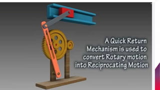 Smooth presentation on quick return motion mechanism | PPTX