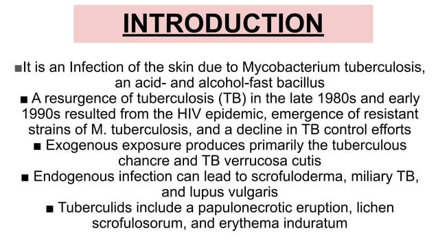 Untitled presentation for cutaneous tuberculosis | PPT