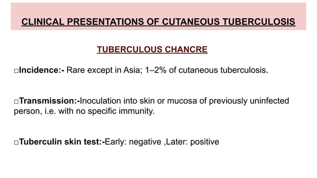 Untitled presentation for cutaneous tuberculosis | PPT