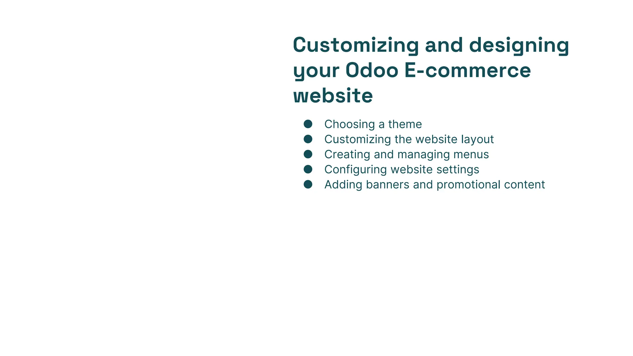 Odoo E-commerce website development guides | PPTX