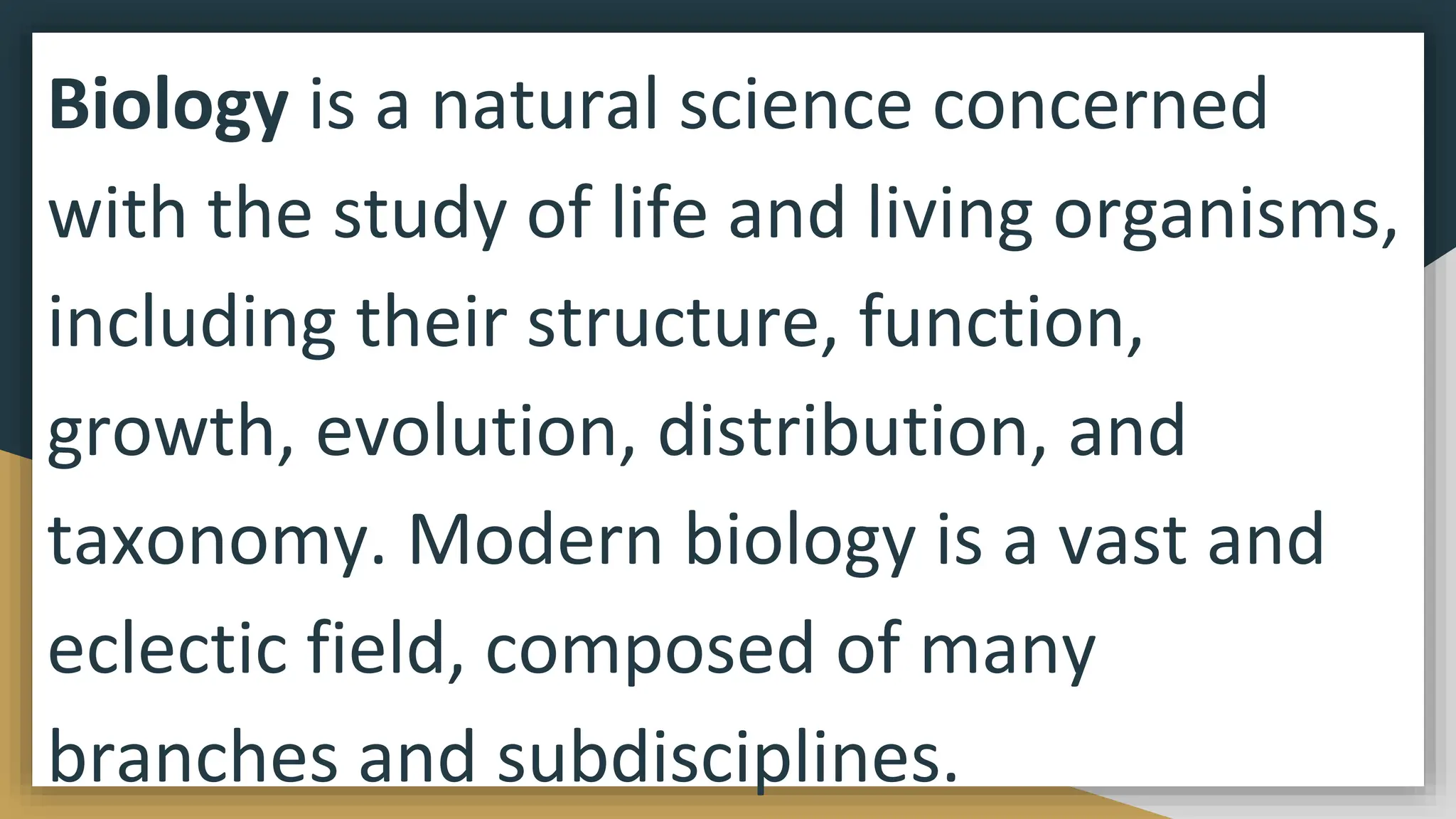 BIOLOGY and its importance in science.pptx