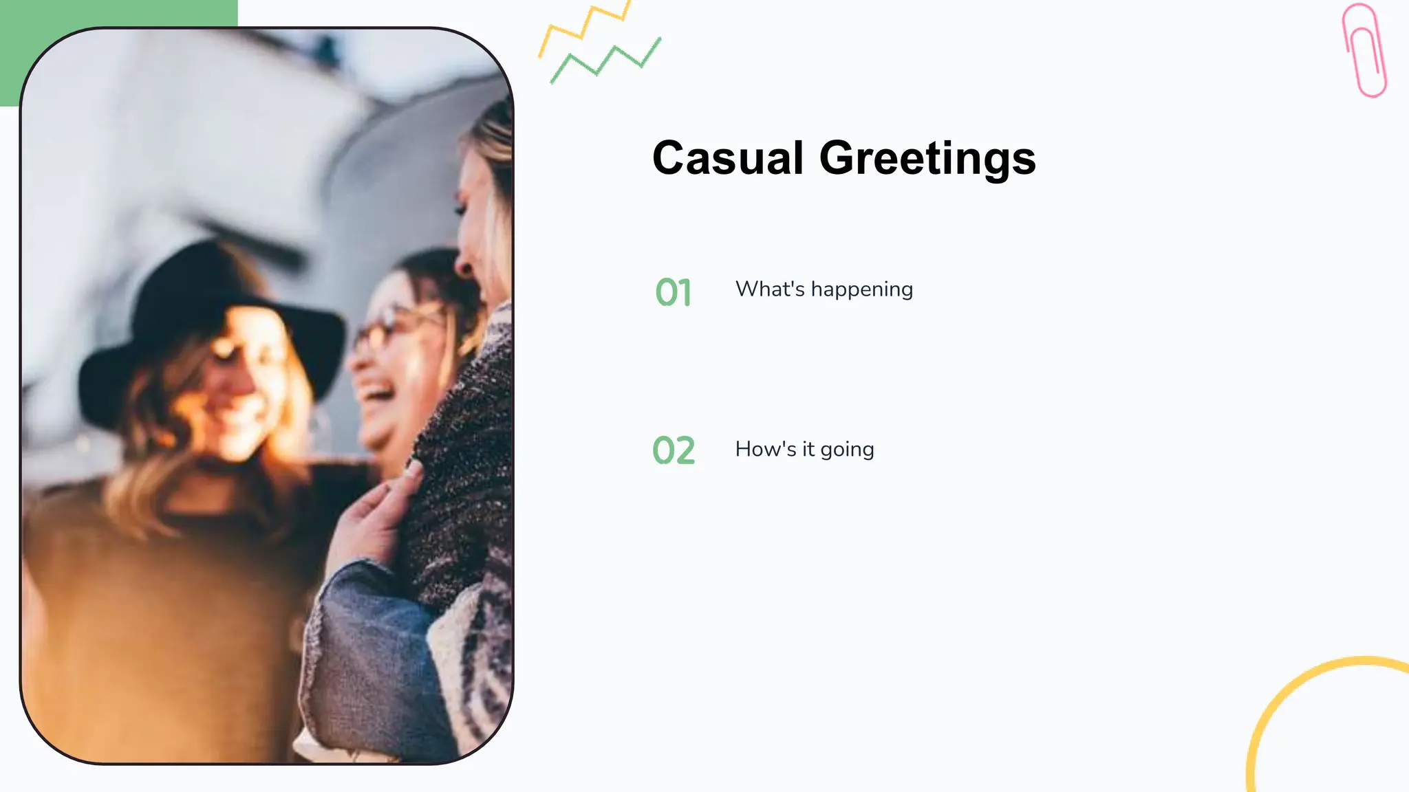 greetings in english with illustrations formal and informal | PPTX
