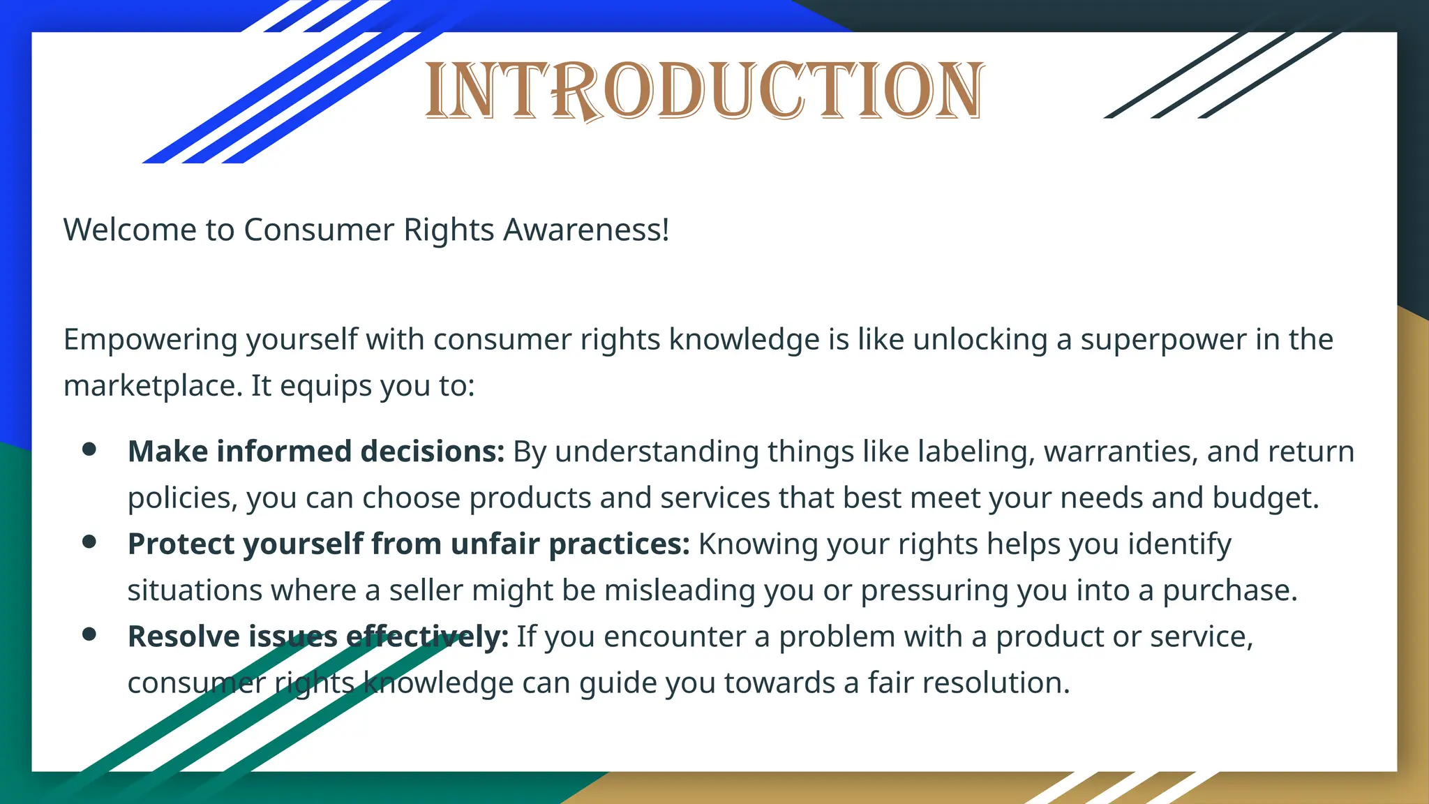 Consumer Protection and their rights .pptx