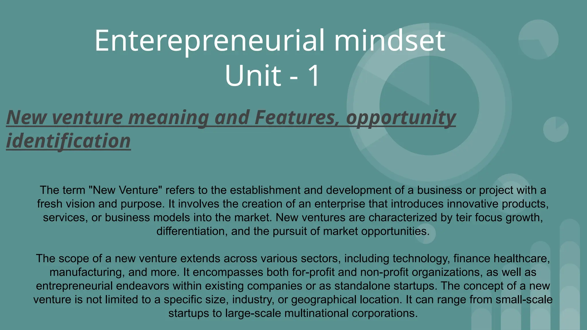 New Venture Meaning and Features & Opportunity Identification.pptx ...