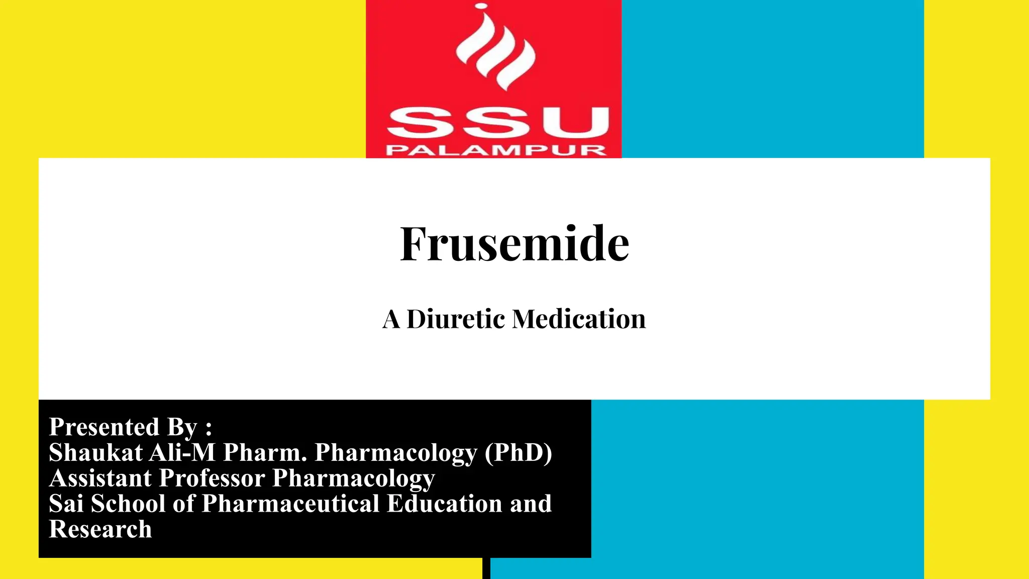 Diuretic Medication (Frusemide) Also known as loop diuretics | PDF