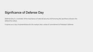 pakistan defense day power point presentation | PPTX | Death, Injury ...