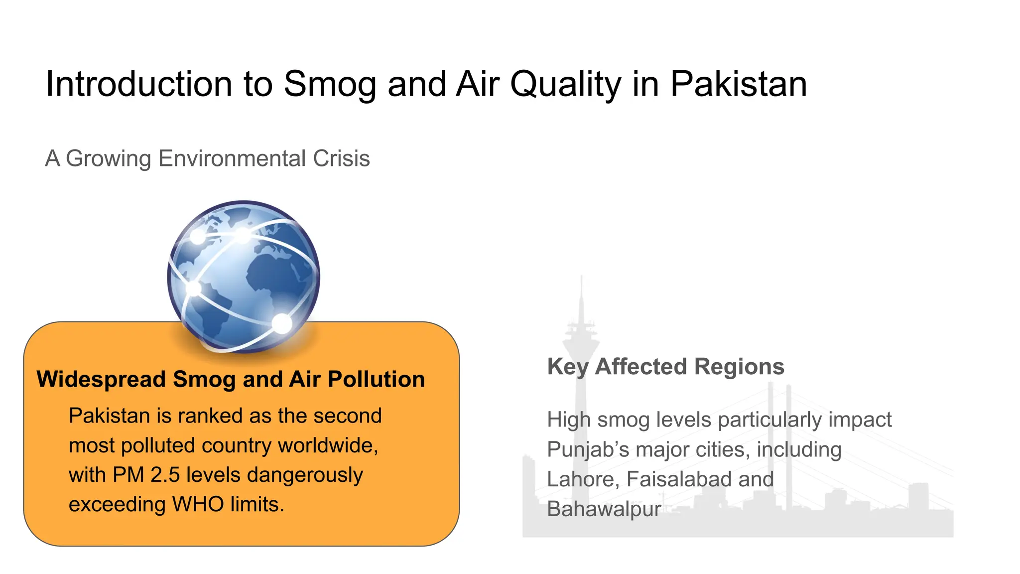 Smog: A leading cause of Air Pollution in Pakistan. | PPTX