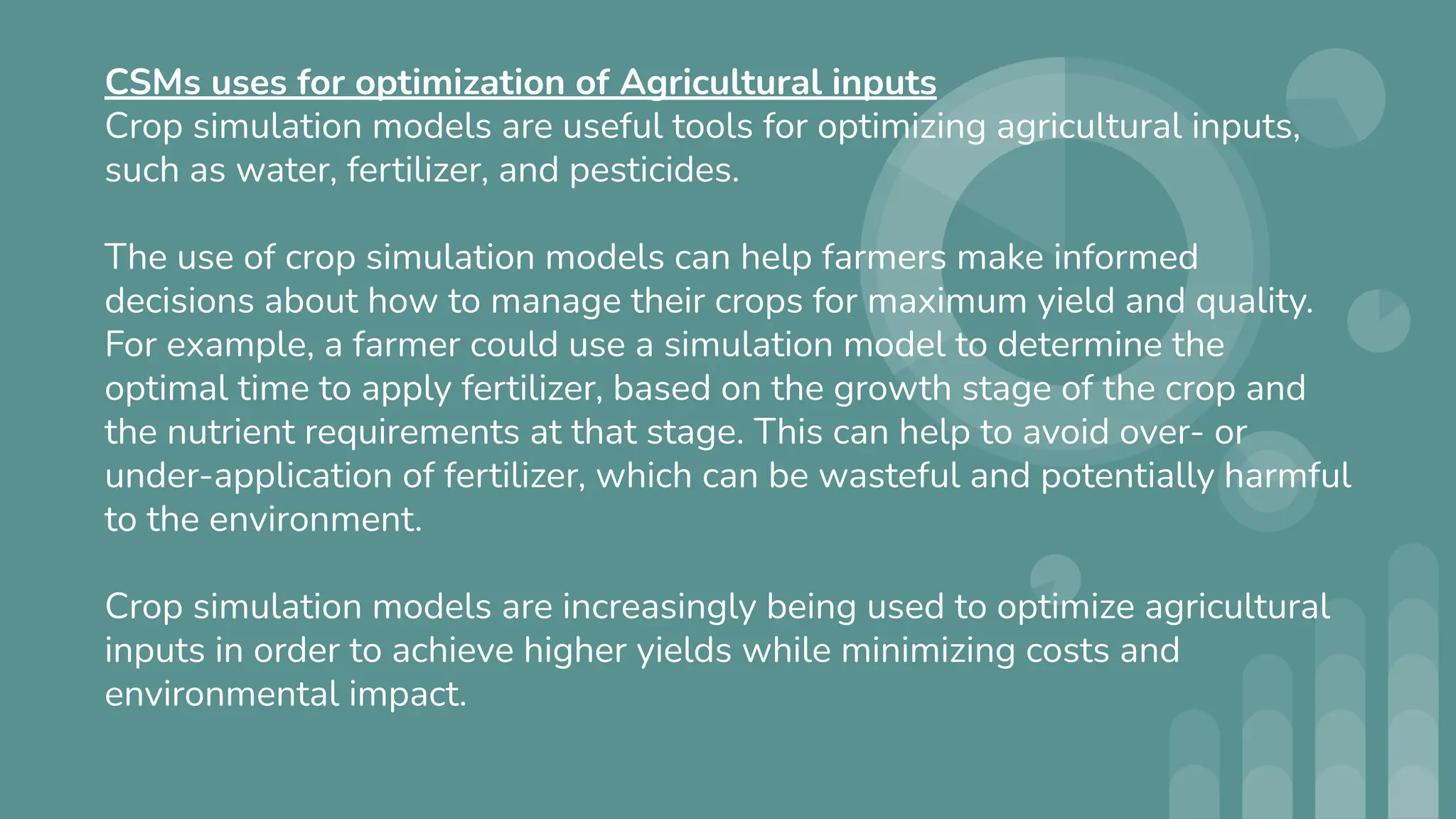 Crop Stimulation models and their uses for optimization of Agricultural ...
