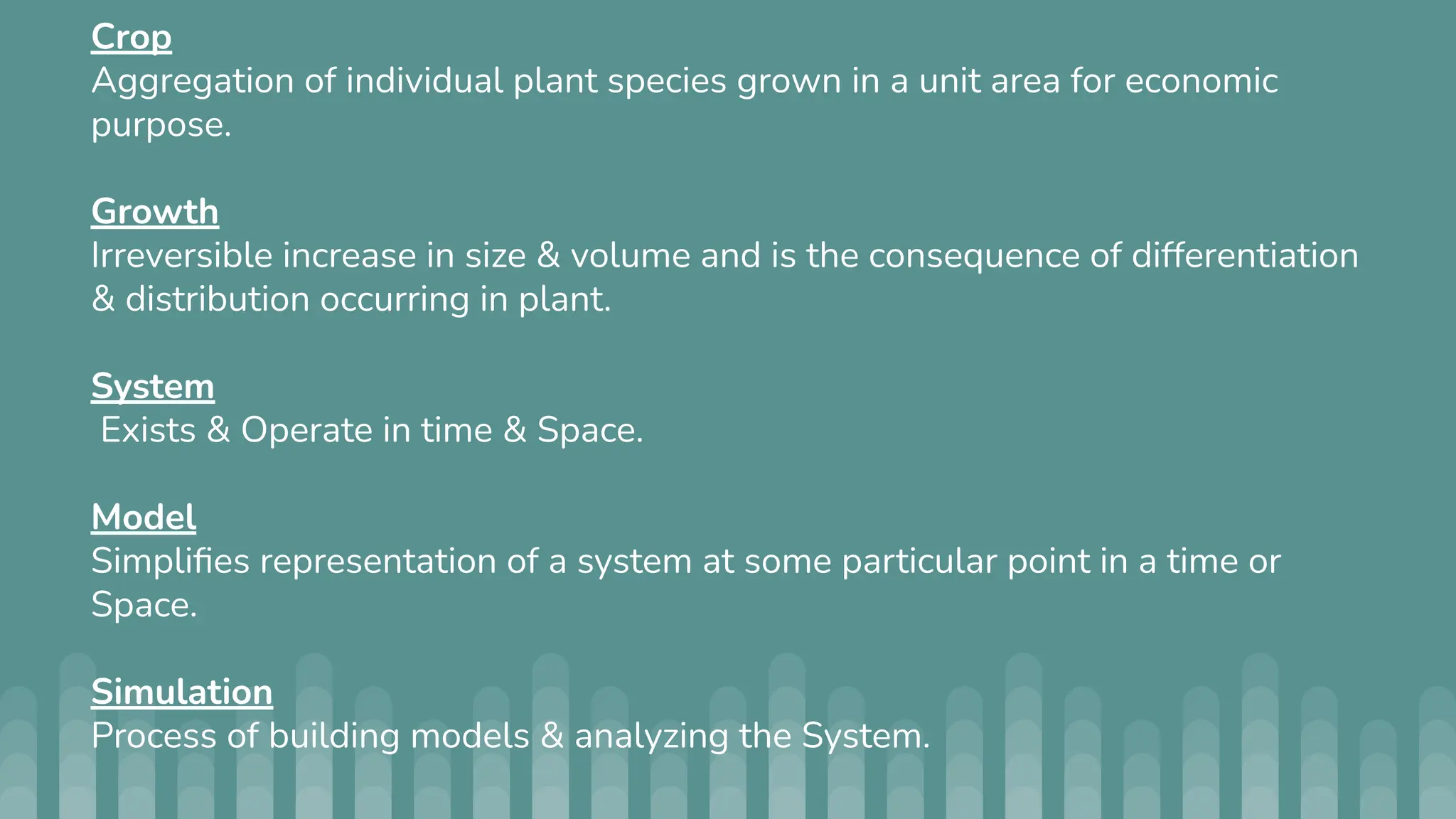 Crop Stimulation models and their uses for optimization of Agricultural ...