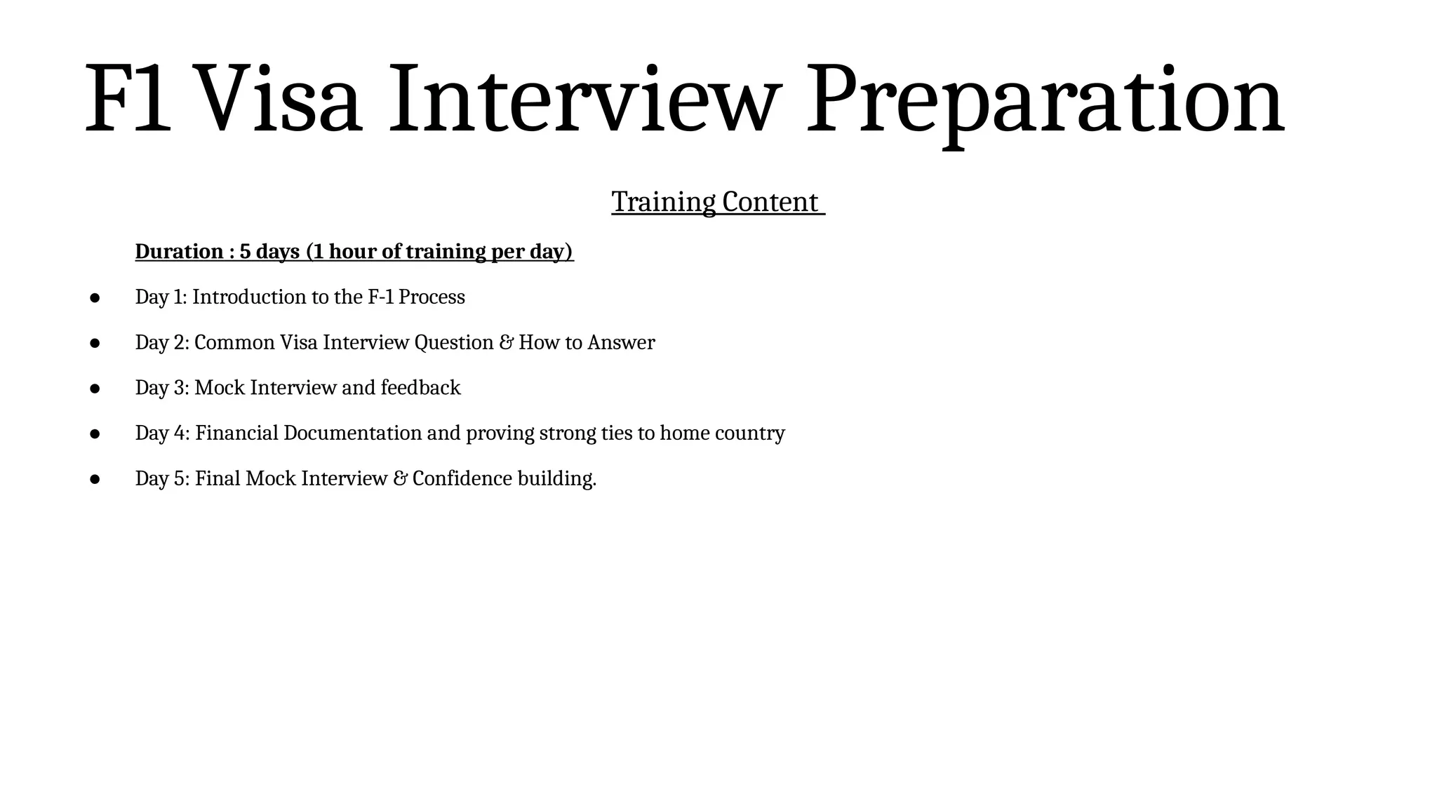 USA student visa interview preparation slide | PPTX