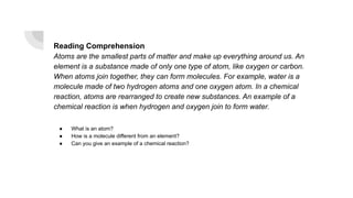 chemistry activity for beginners who want to learn chem! | PDF