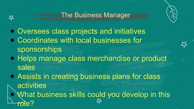 Classroom Officers Roles and Responsibilities | PPTX